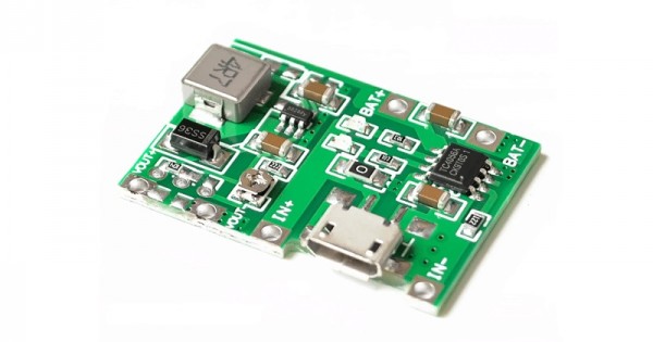 TP4056 Lithium Li-ion 18650 Battery Charger Board With Step-Up Board Module