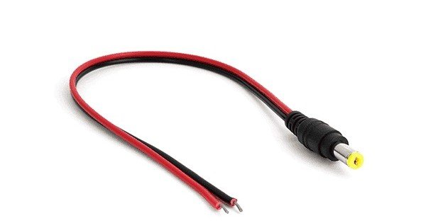 Male DC jack Connector with 20cm wire